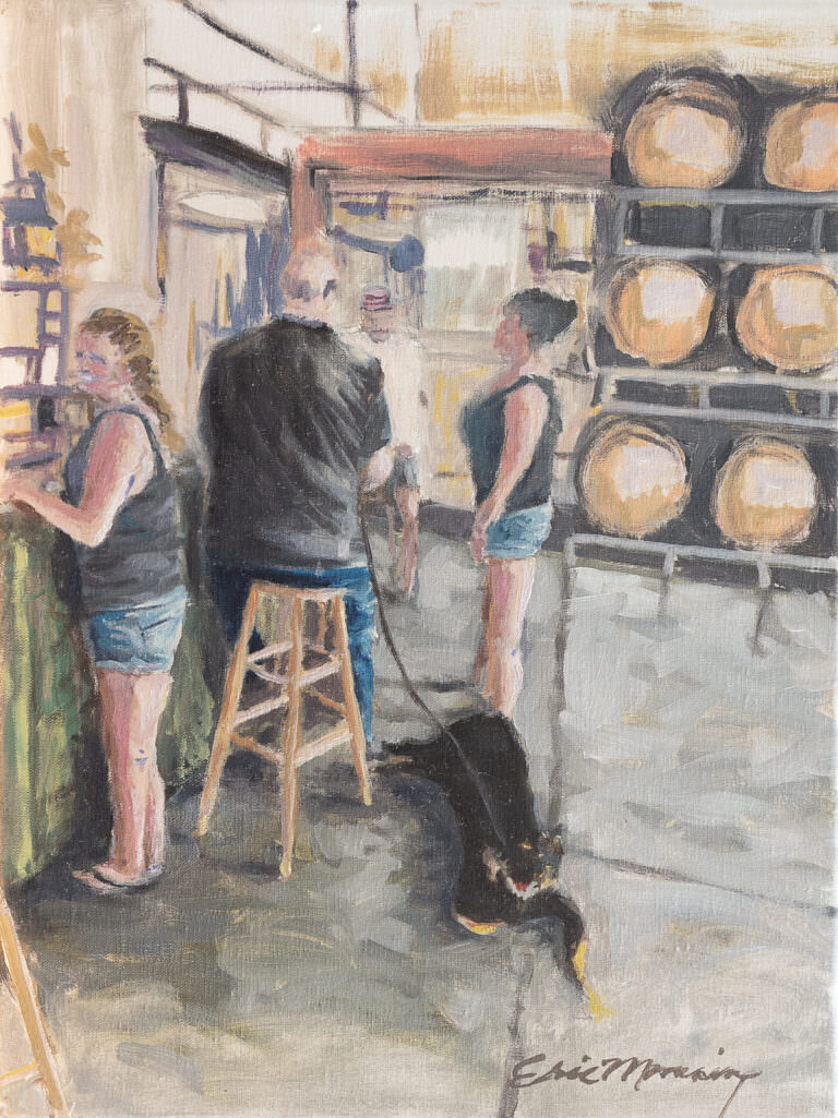 Ozzie and Tom (Dogs and Beer Series) - Eric Manning Studio