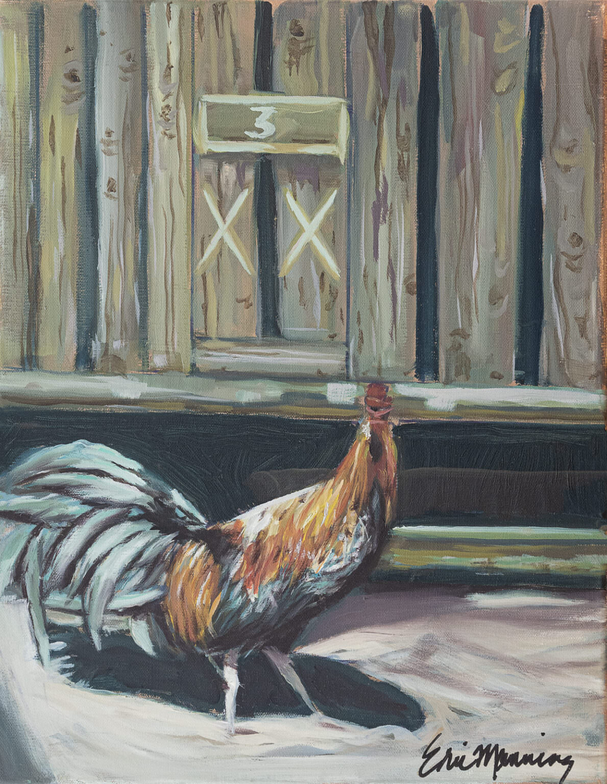 Rooster at Dawn - Eric Manning Studio